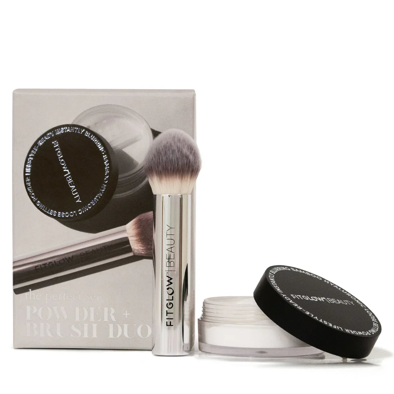 Bamboo Hyaluronic Loose Setting Powder + Brush Duo | Fitglow Beauty ...
